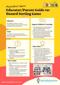 Educator_Hazard Sorting | kidsafe Australia